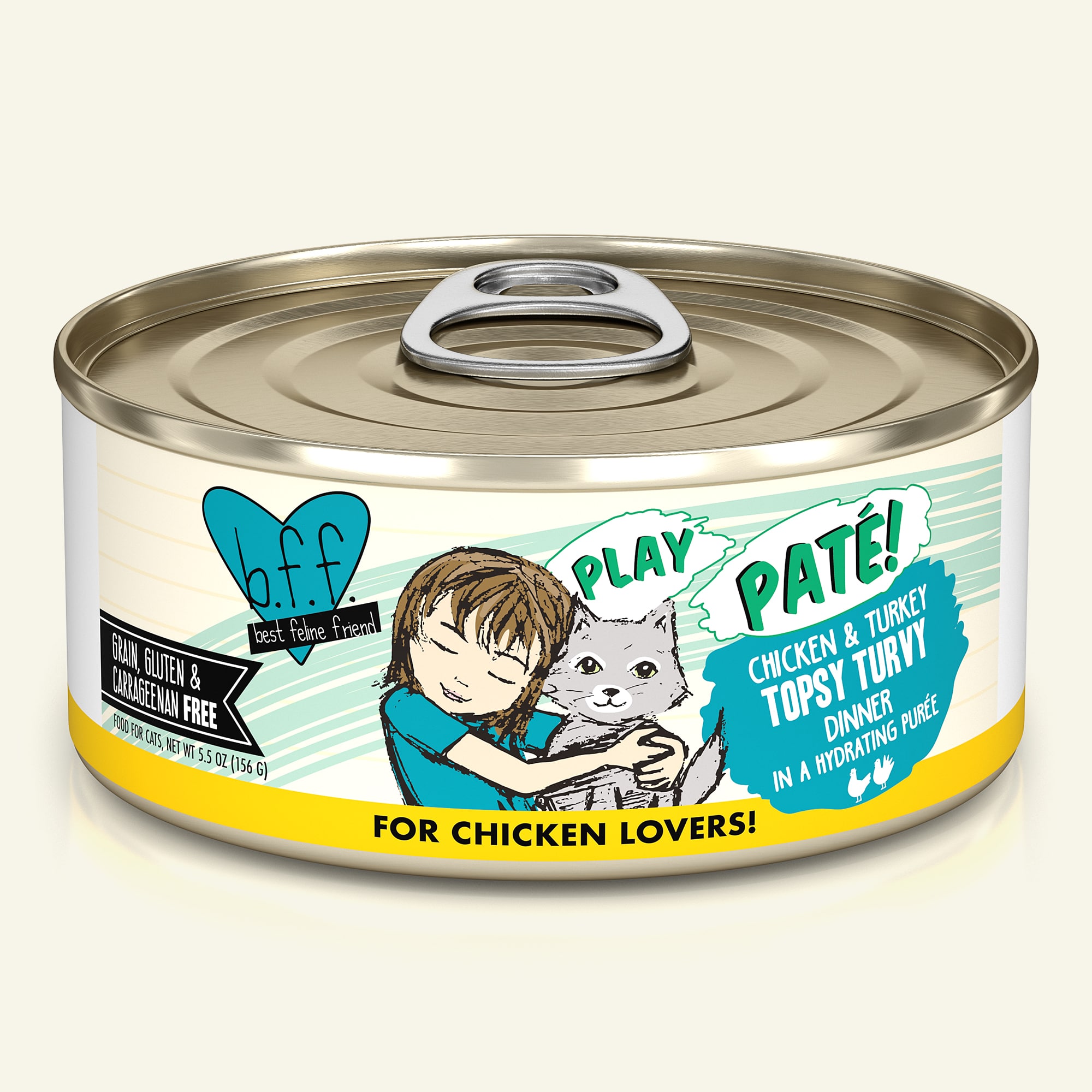 BFF- Play Topsy Turvy Chicken & Turkey - 5.5oz Cat Food Can - Cosmo's ...