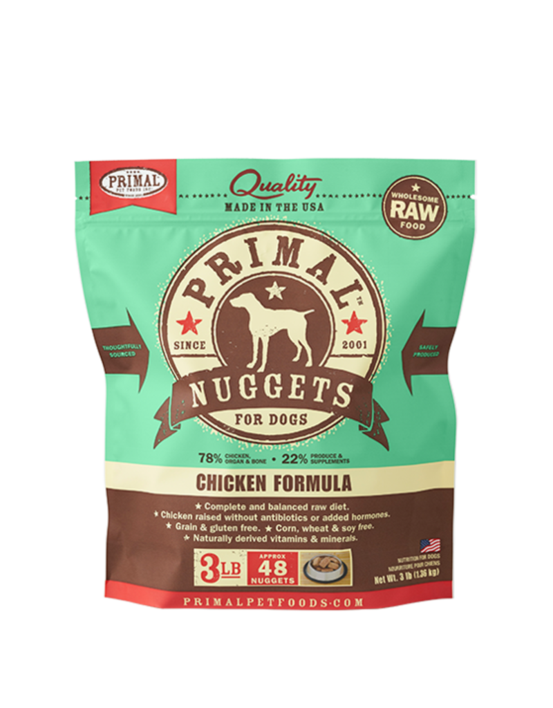 Primal - Raw Chicken Nuggets 3# - Retail Store