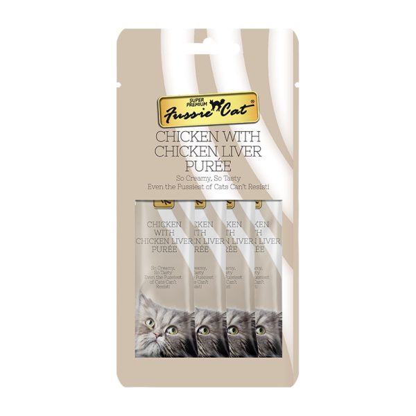 Fussie Cat - Chicken & Puree - .5oz 4 Pack Treat Stix - Cosmo's Dog ...