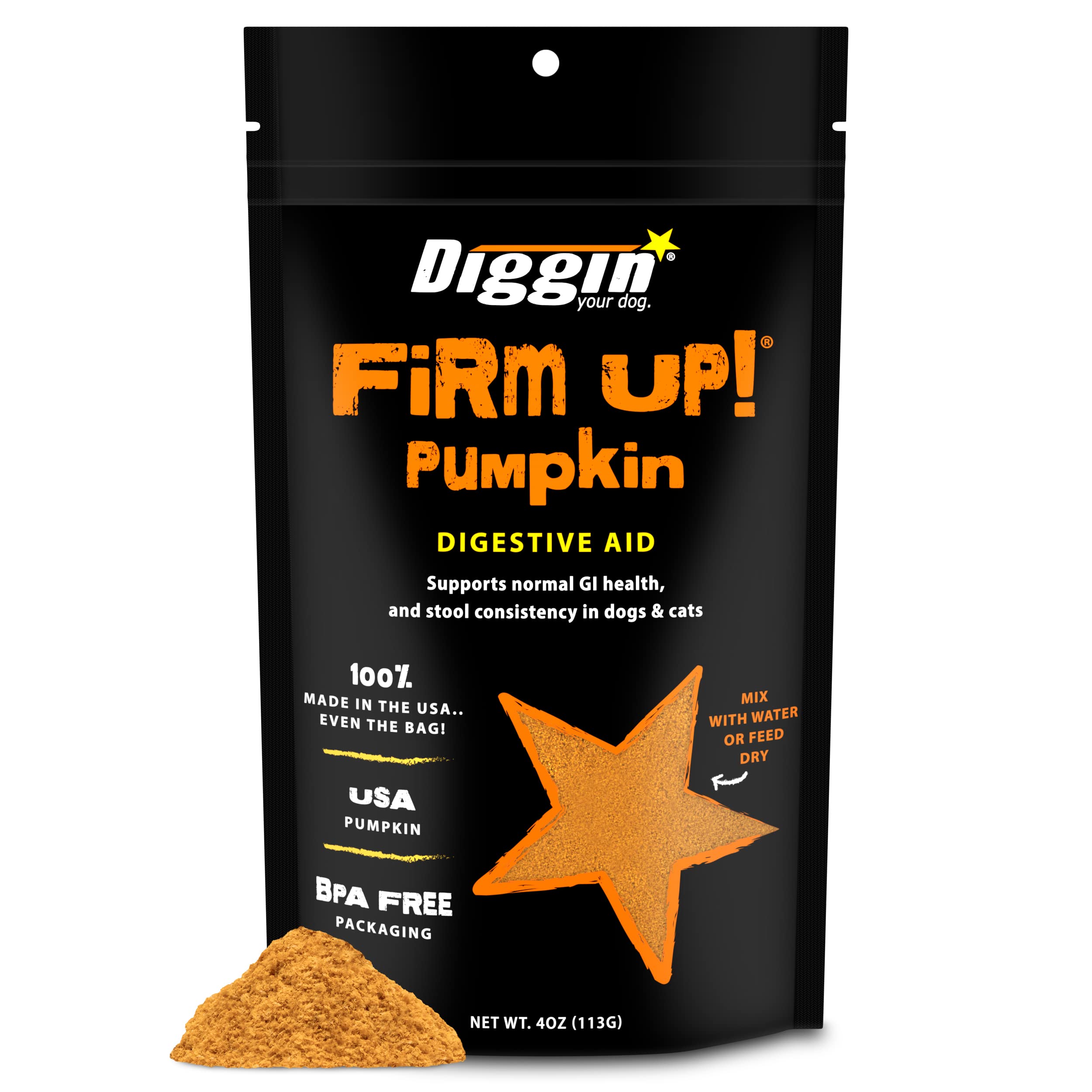 Diggin' Your Dog - Firm Up Pumpkin - 4oz - Cosmo's Dog Bakery Retail