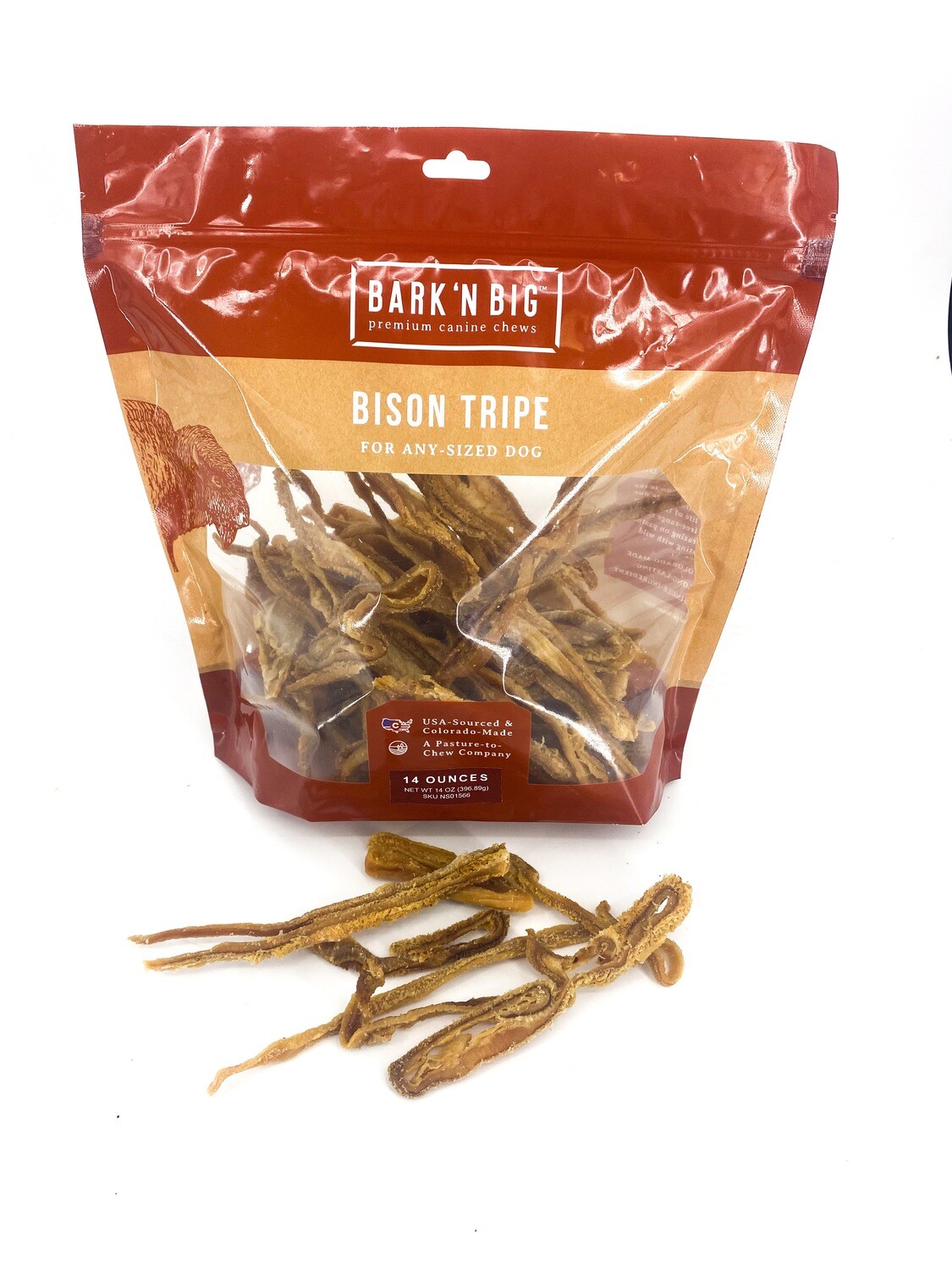 Bark N' Big - Bison Tripe 14oz - Cosmo's Dog Bakery Retail