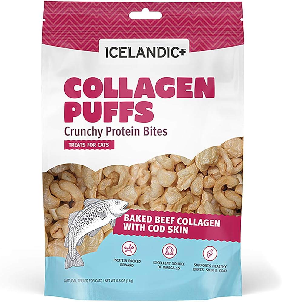 Icelandic+ - Collagen Puffs With Cod Skin - .5oz Cat Treat - Cosmo's ...