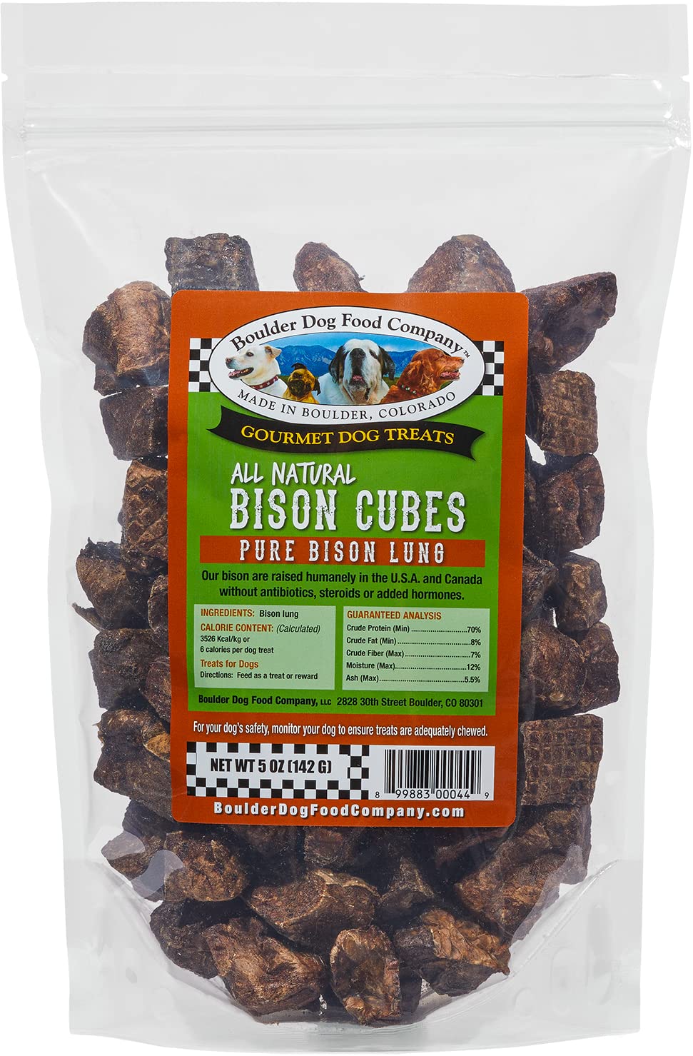 Boulder Dog - Bison Lung Cubes - 5oz - Retail Store