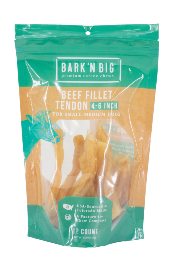 Bark N' Big - Beef Fillet Tendons 12 Count Bag - Cosmo's Dog Bakery Retail