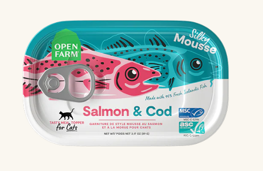 Open Farm - Salmon Silky Mousse - 3.17oz Cat Meal Topper Can - Retail Store