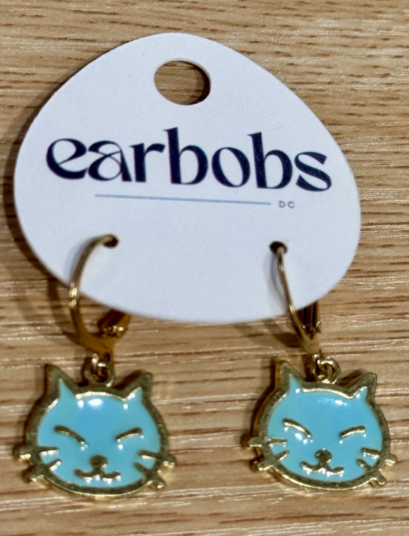 EarBobs - Pretty Kitties - Blue - Earrings - Retail Store