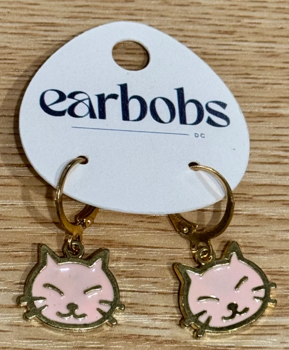 EarBobs - Pretty Kitties - Pink - Earrings - Cosmo's Dog Bakery Retail