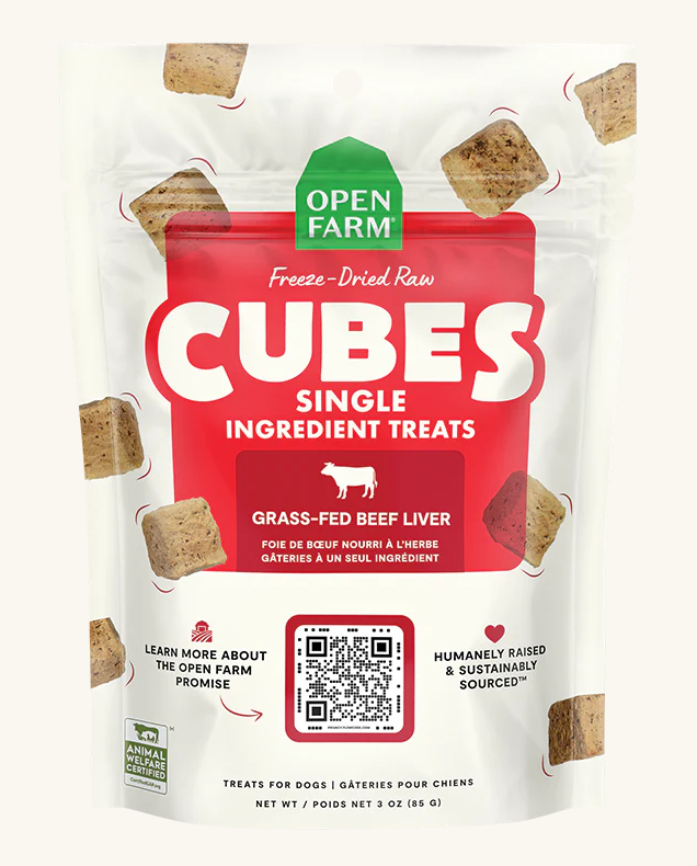 Open Farm - Freeze-Dried Beef Liver Cubes - 3oz Treat - Retail Store