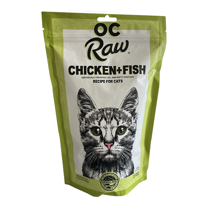 OC RAW - Chicken & Fish - 2# Raw Cat Food - Cosmo's Dog Bakery Retail