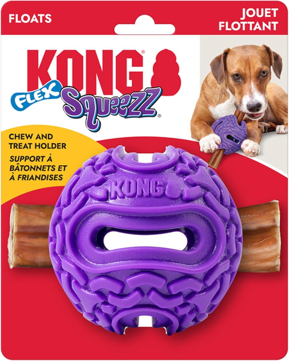 KONG Squeezz Flex Ball – Flexible Treat & Chew Holder for Dogs ...