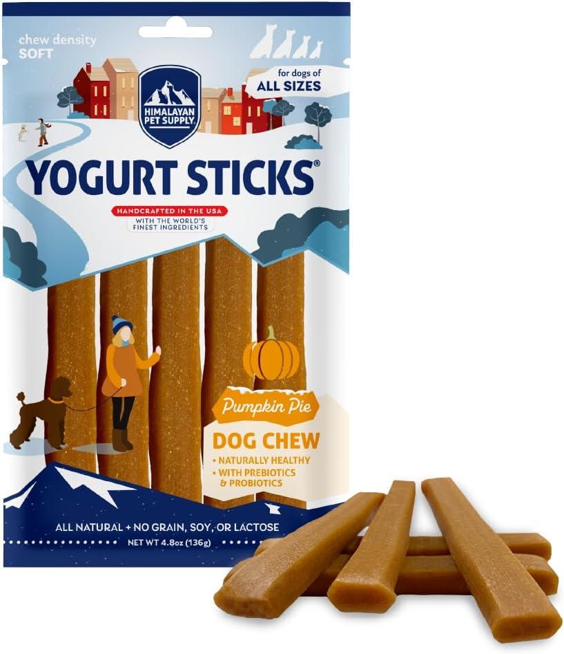 Himalayan Dog Chew Pumpkin Yogurt Sticks | Prebiotic & Probotic Protein ...