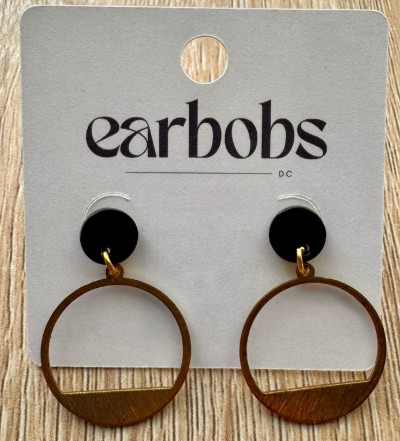 EarBobs - Eclipse Drop EarBobs Earrings - Slim Gold Prisms - Cosmo's ...