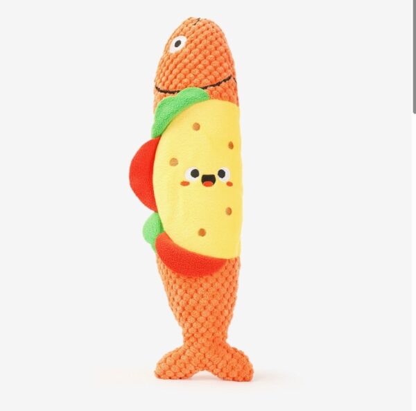 Hugsmart - Food Party - Fish Taco Shaker Toy - Cosmo's Dog Bakery Retail